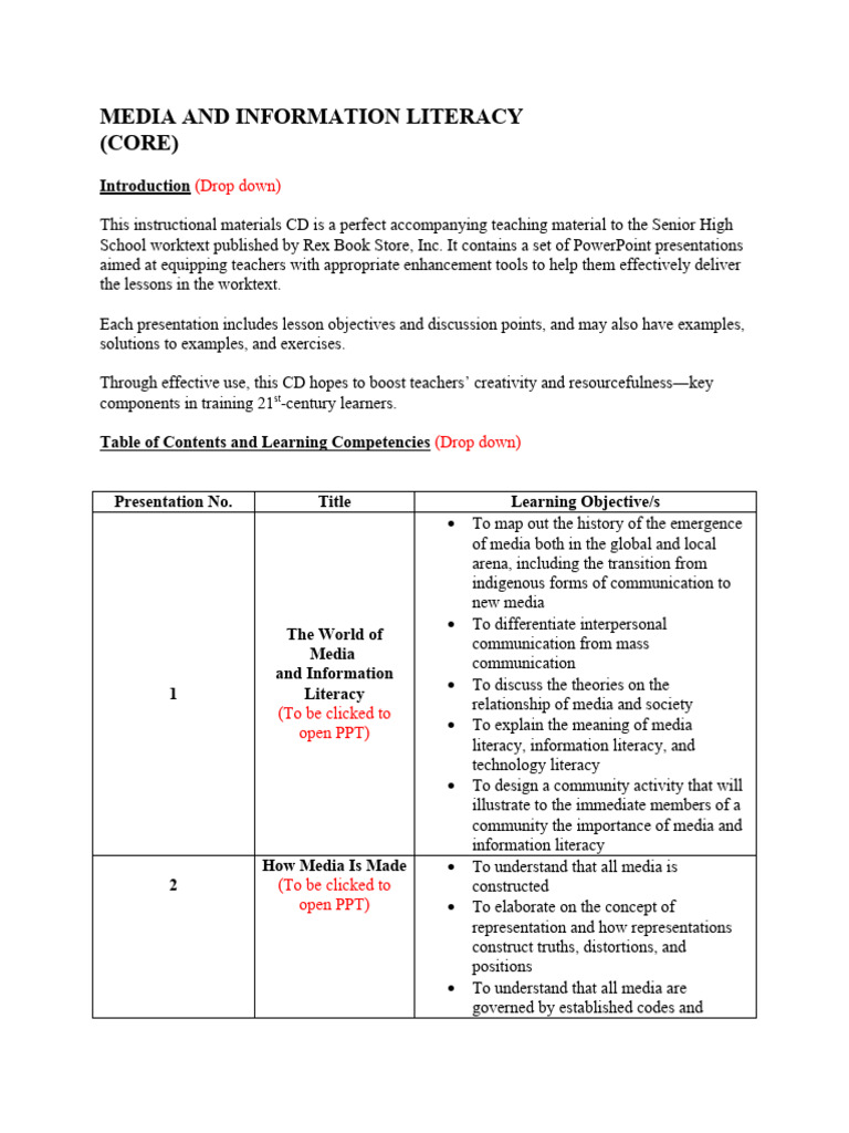 Media Literacy Teaching Resources | PDF | Information | Information ...