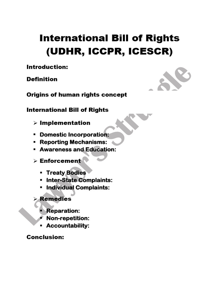 International Bill of Rights | PDF | Human Rights | Justice
