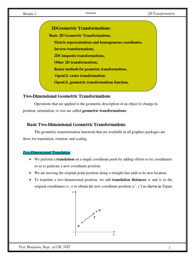 cg mod2 | PDF | 2 D Computer Graphics | Classical Geometry