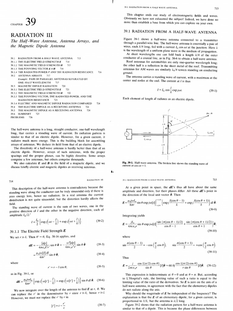 Halfwave Antennas and Arrays | PDF | Antenna (Radio) | Electromagnetic ...