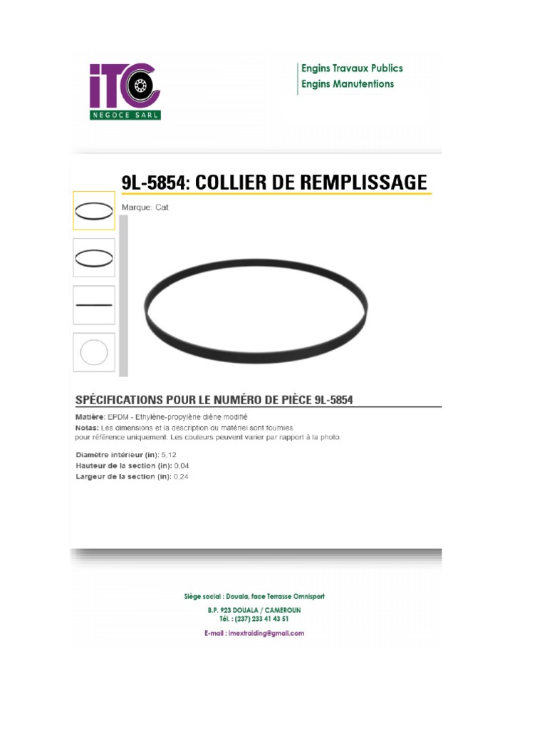 Fiche Technique 9L5854 | PDF