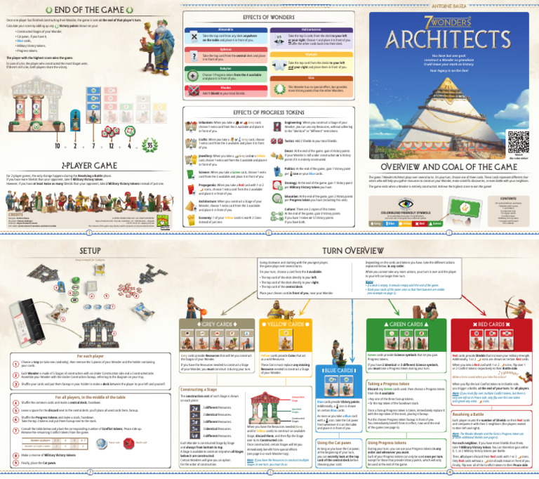 7 Wonders Architects Rules ENG | PDF | Playing Cards | Board Games