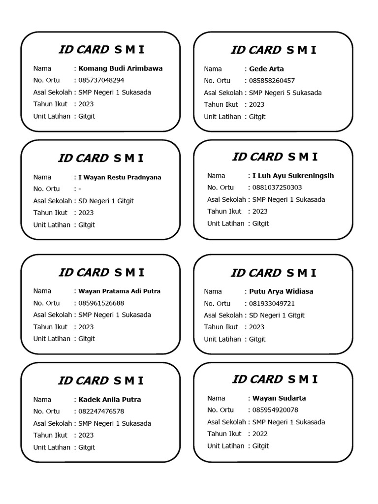 Id Card (2024) Silat | PDF