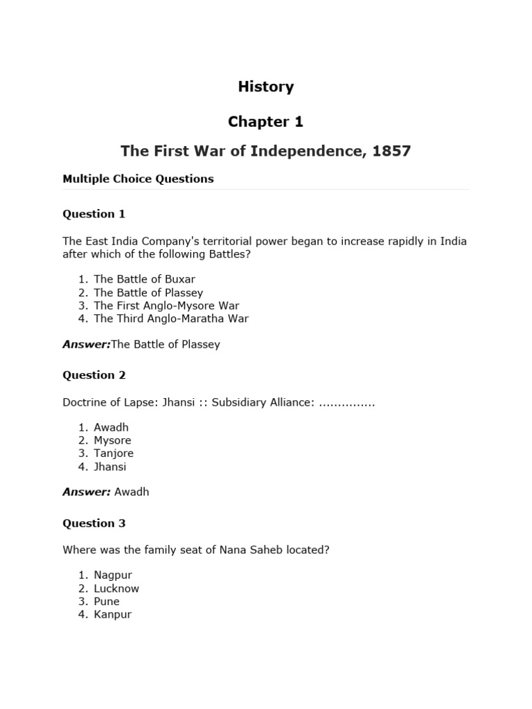 History and Civics Class-10 | PDF | Indian Rebellion Of 1857 | British Raj