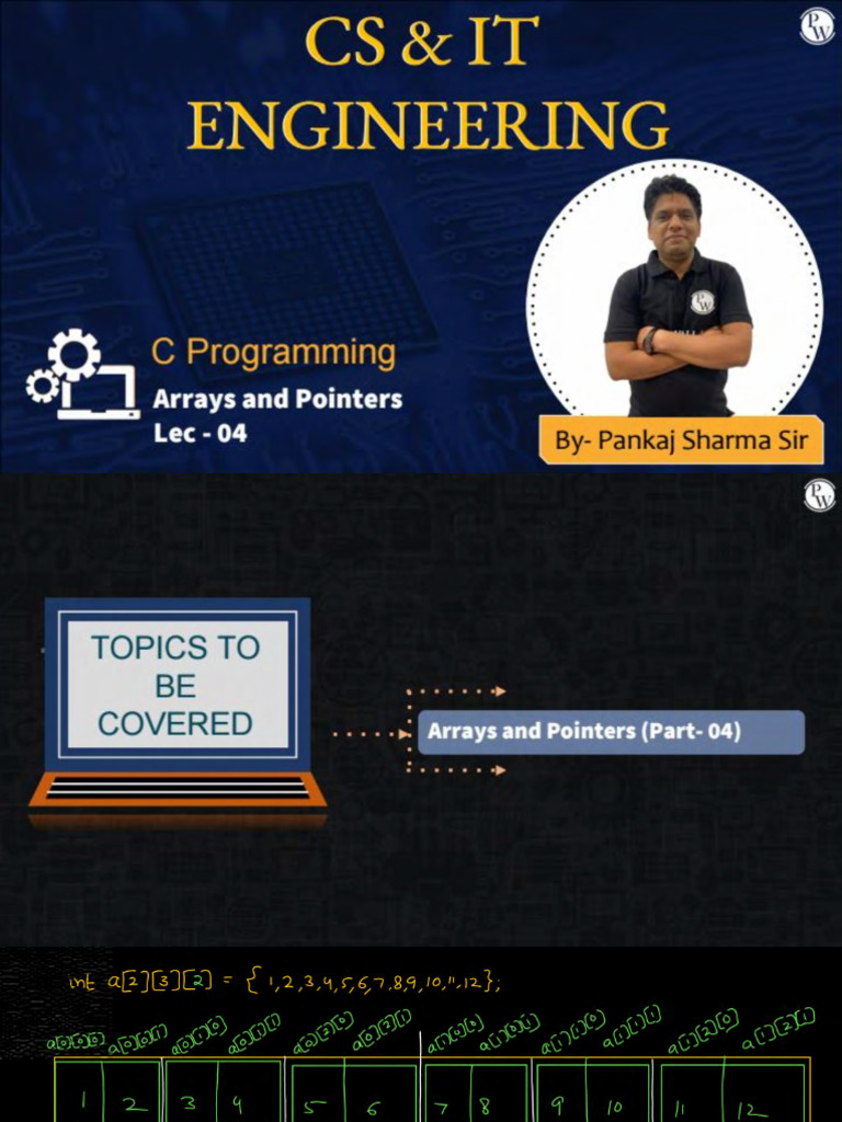 Arrays and Pointers 04 - Class Notes | PDF Arrays and Pointers 04 - Class Notes | PDF