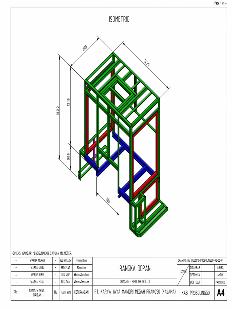Kjm-Probolinggo-2d Rangka Depan | PDF