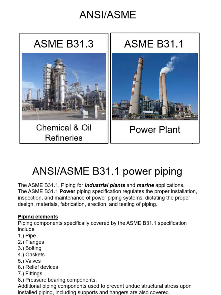 ASME pipings specs-1 | PDF | Pipe (Fluid Conveyance) | Boiler