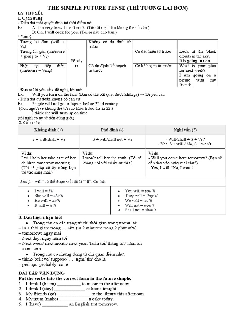 E7 - THE SIMPLE FUTURE TENSES Keys | PDF | Public Transport