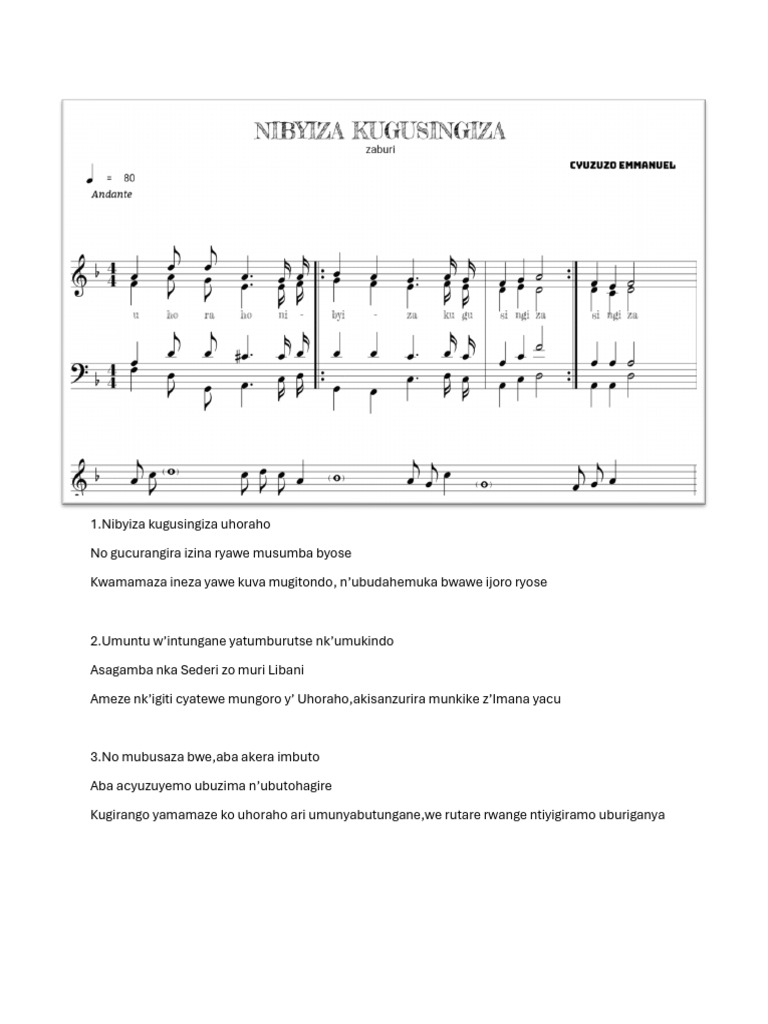 Zaburi Sunday | PDF | Foreign Language Studies | Religion & Spirituality