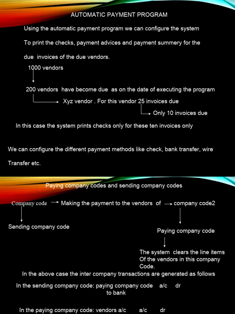 Automatic Payment Program | PDF | Payments | Cheque