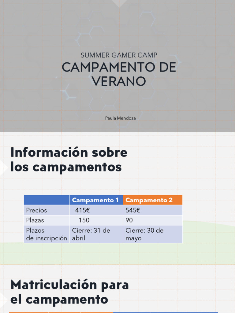 Campamento de Verano - Paula 2C | PDF