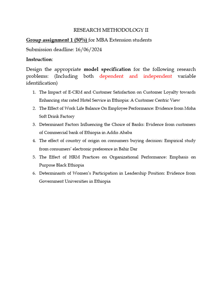 Group Assignment | PDF