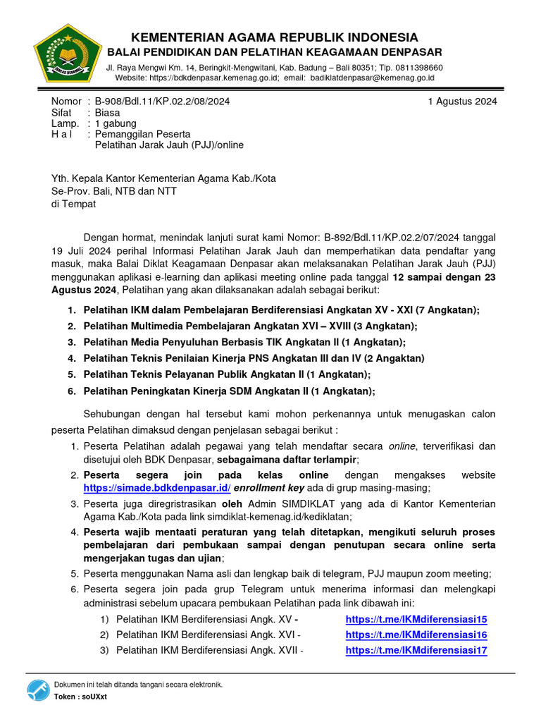 2 Pemanggilan PJJ Agustus 2024 | PDF