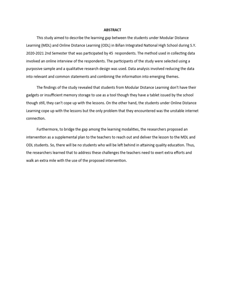 Abstract of An Action Research | PDF | Computers