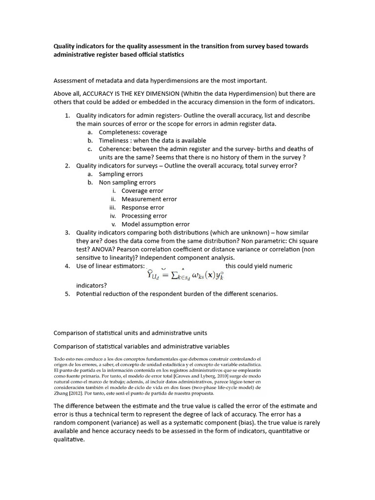 2024-02-23 Quality Indicators-Survey To AR | PDF | Estimator | Errors ...