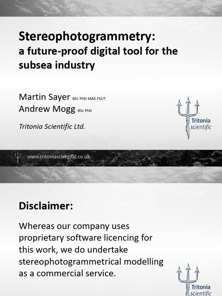 011-Stereophotogrammetry-M-Sayer-Tritonia-Scientific | PDF | 3 D ...