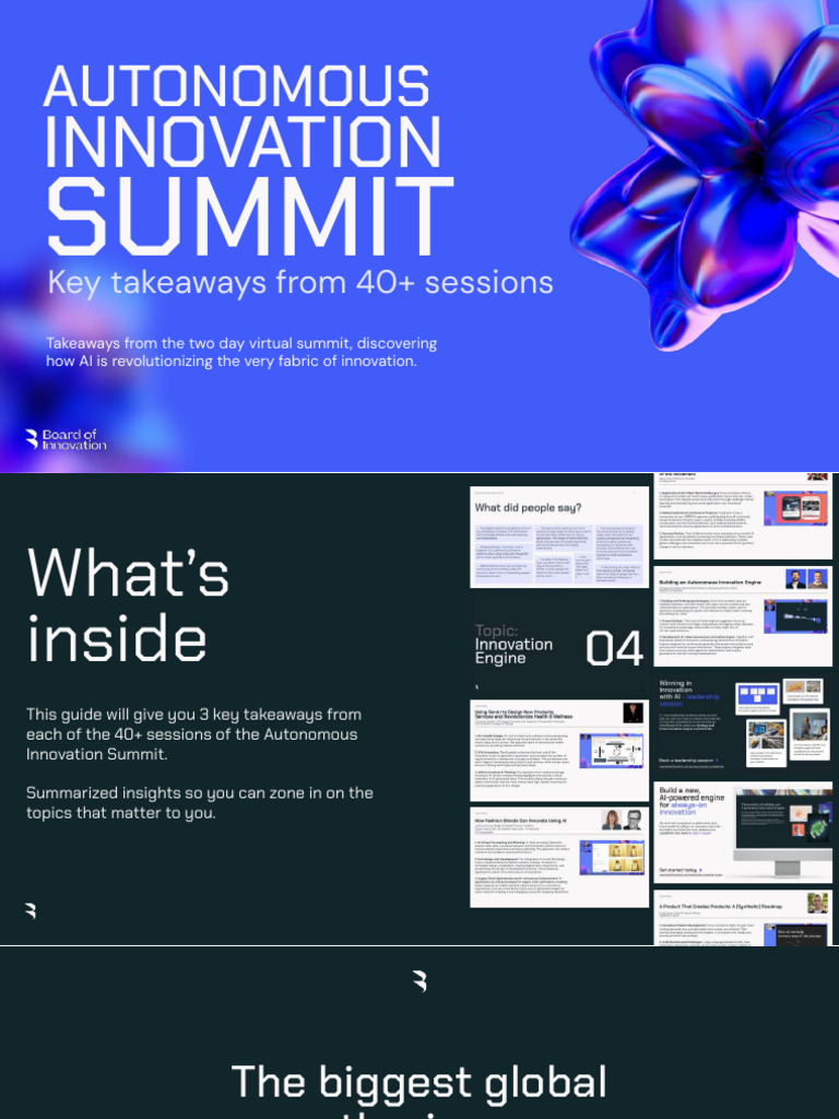 Key Insights from Autonomous Innovation Summit | PDF | Intelligence (AI ...