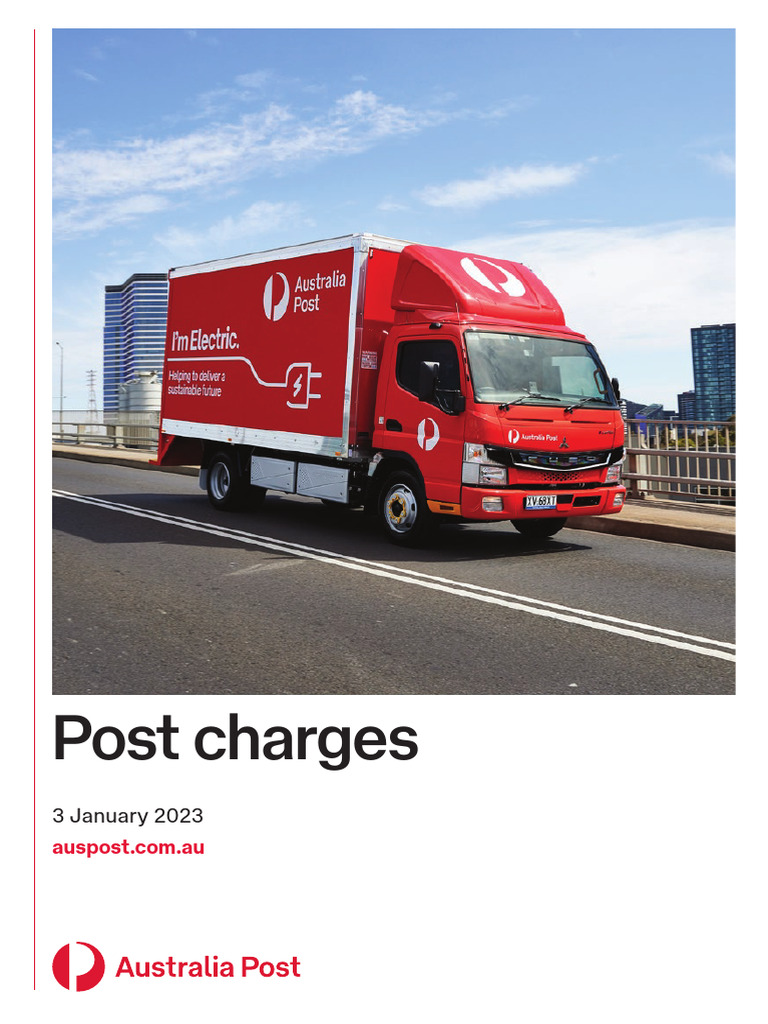 Australia Post Charges Guide | PDF | Postage Stamp | Mail