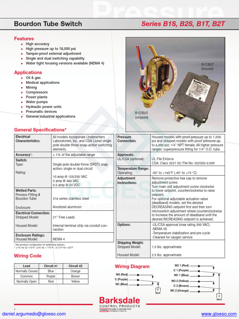 Barksdale B1S B2S B1T B2T | PDF | Switch | Electrical Engineering