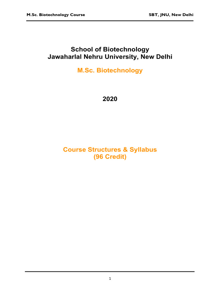 MSC Course Stucture and Syllabus | PDF | Immune System | Lymphocyte