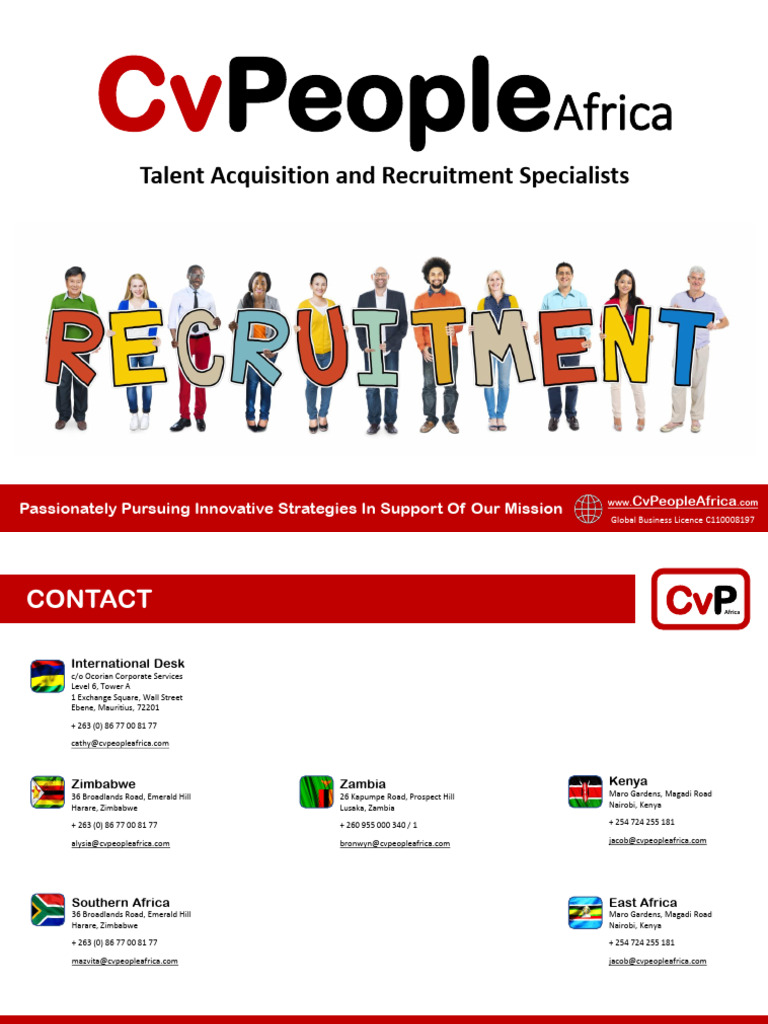 CV People Africa Brochure | PDF | Recruitment | World Food Programme