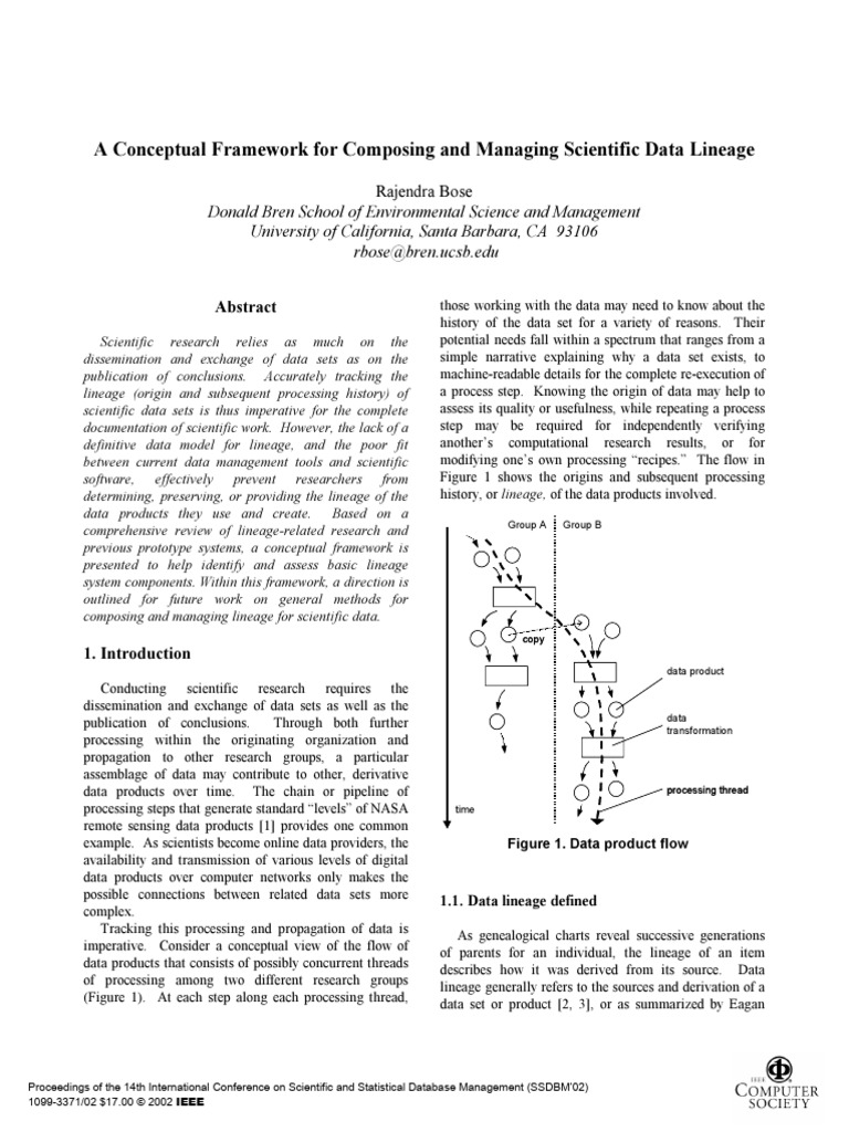 A Conceptual Framework For Composing and Managing Scientific Dat | PDF | Metadata | Databases