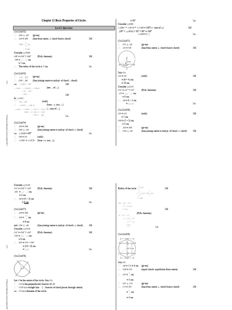 QBU_5ACh12_SOL_ENG | PDF | Circle | Geometry