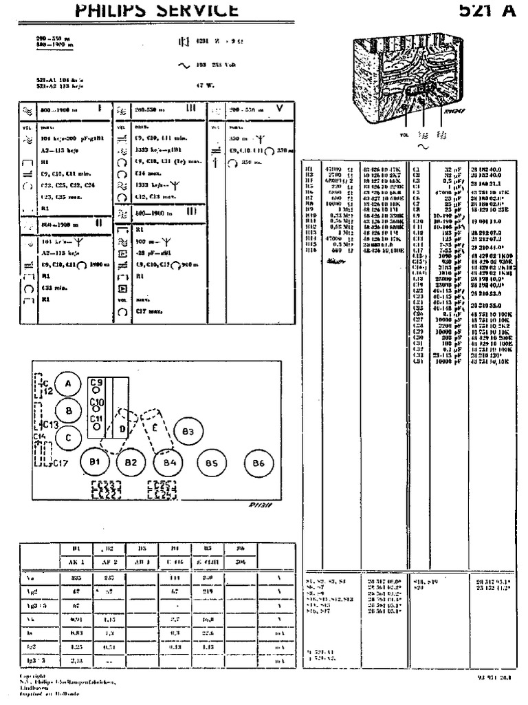 Philips 521a Ac Receiver SM | PDF