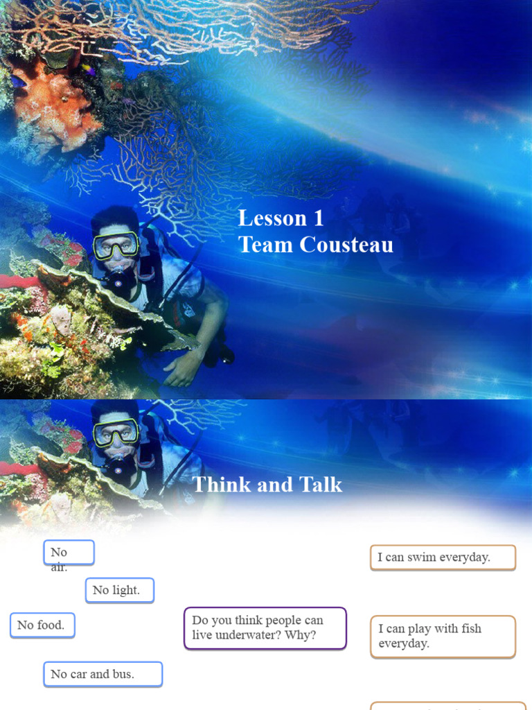 Lesson 1 - Team Cousteau | PDF | Underwater Diving