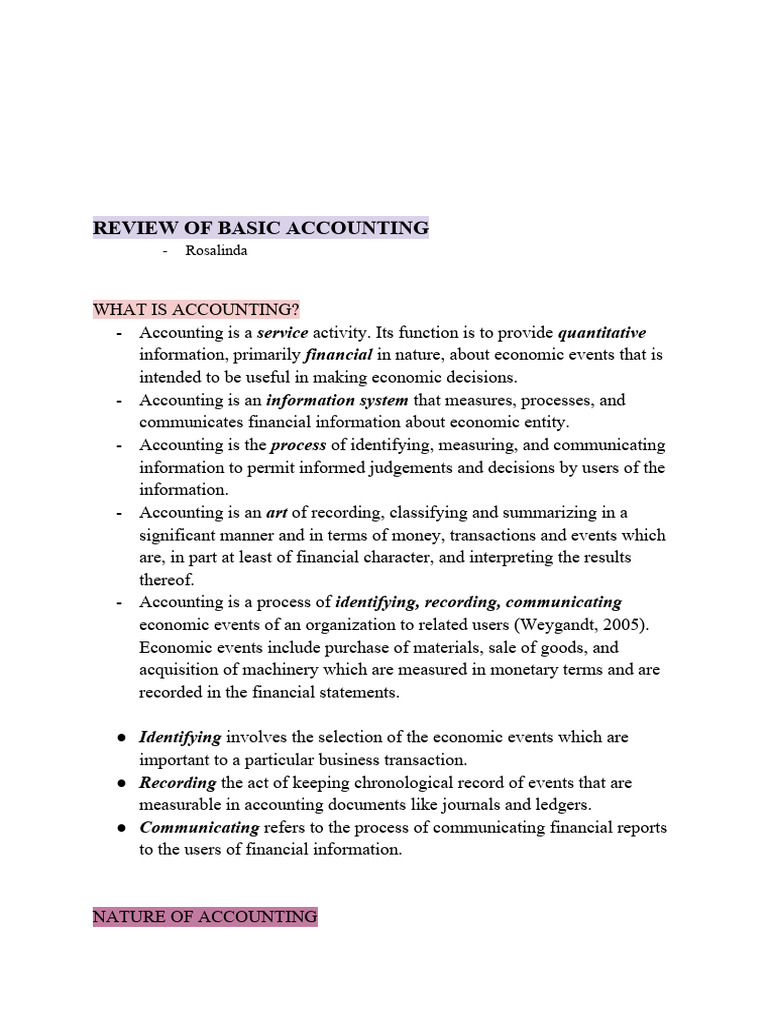 RBA Notes | PDF | Debits And Credits | Expense