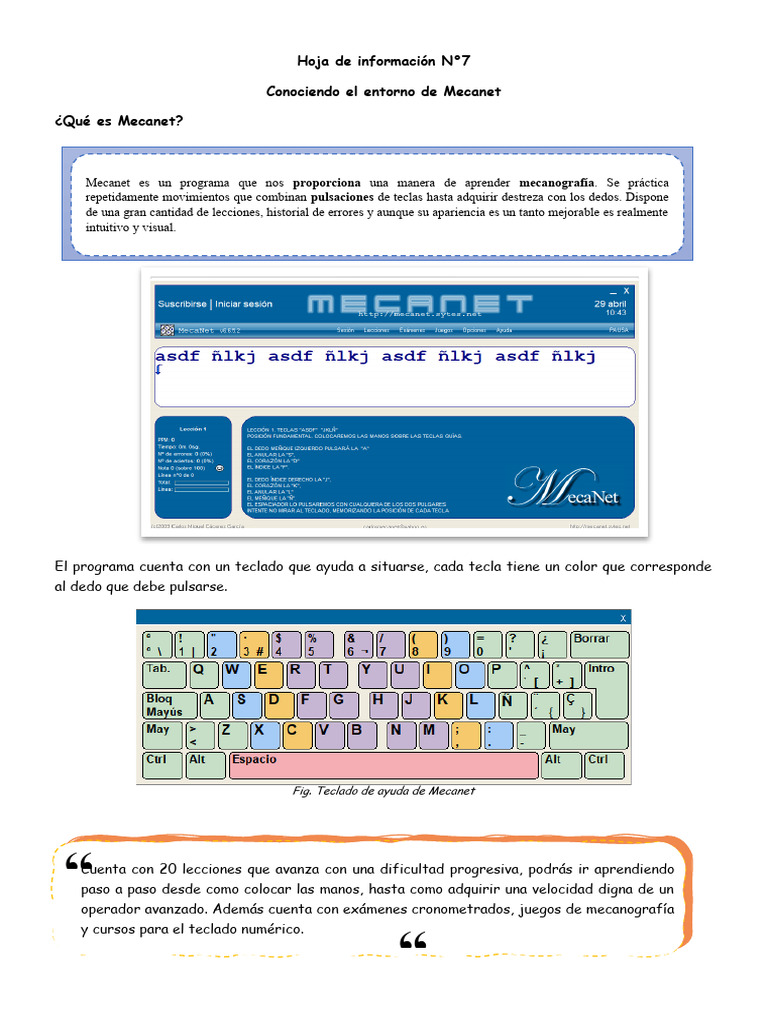 Hoja de Información Mecanet | PDF