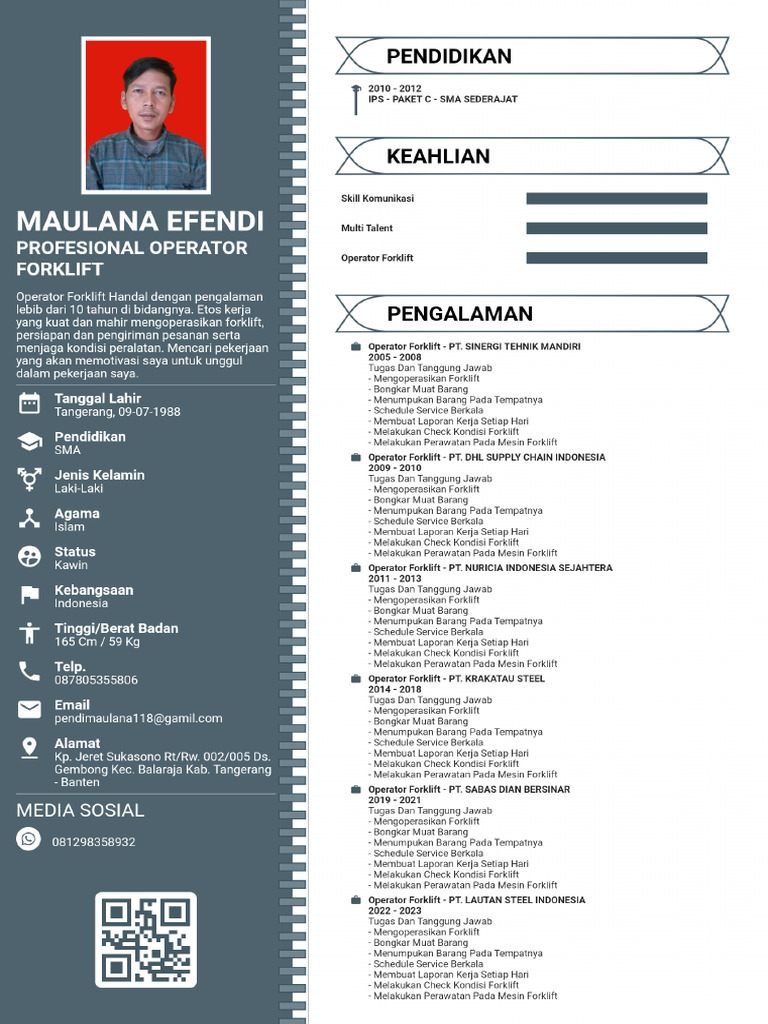 CV Maulana Ependi | PDF