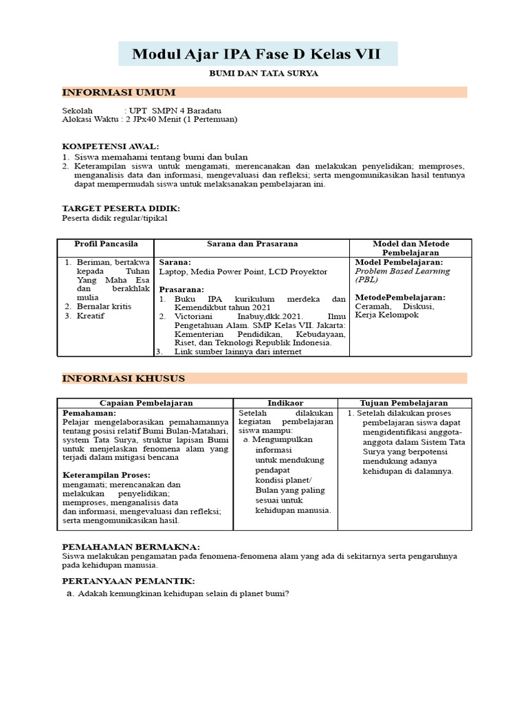 Modul Bu Iis (1) Baru | PDF | Sains & Matematika