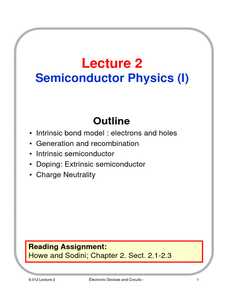 MIT6 012S09 Lec02 | PDF | Doping (Semiconductor) | Semiconductors