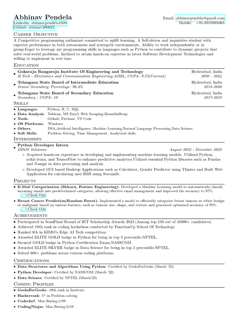 Aspiring Software Developer Profile | PDF | Python (Programming ...