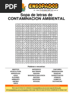Sopa de Letras Cambio Climatico1 | PDF | Metano | Ciencias de la Tierra