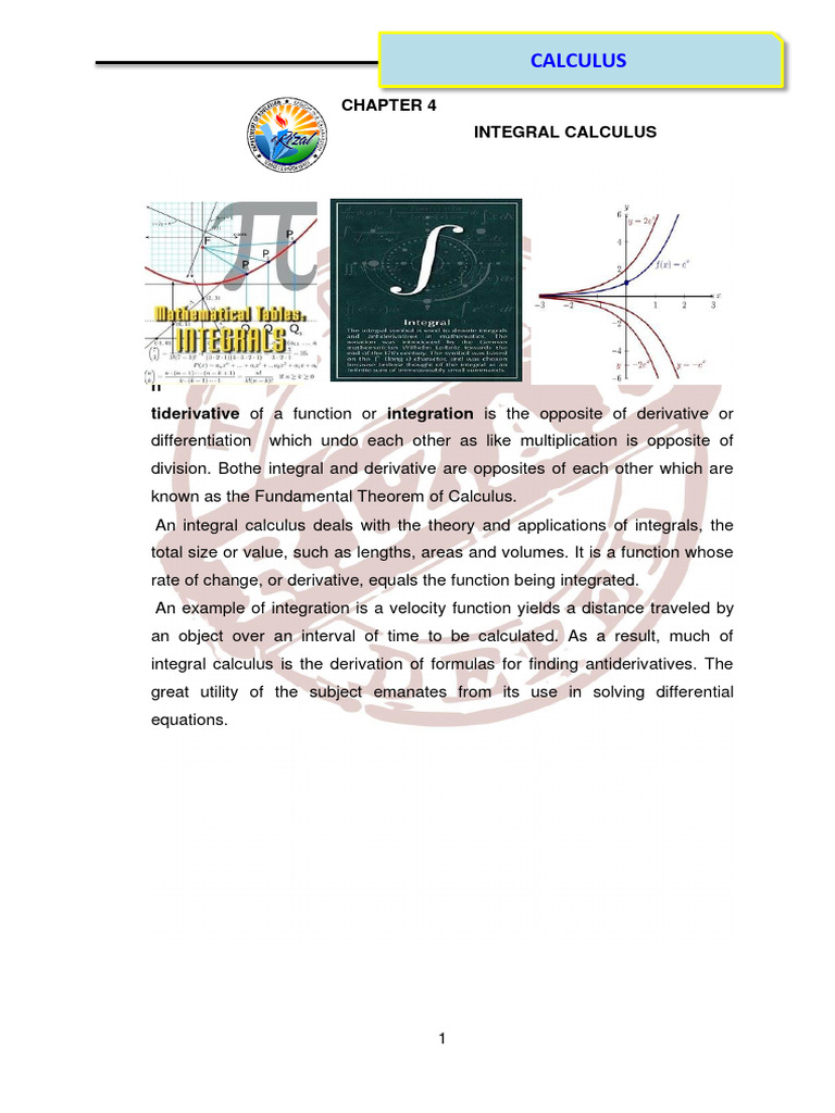 Calculus Q4 Module | PDF | Integral | Calculus