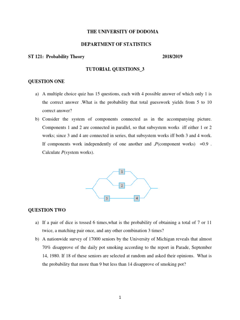 Tutorial Questions 3 | PDF | Normal Distribution | Statistical Analysis