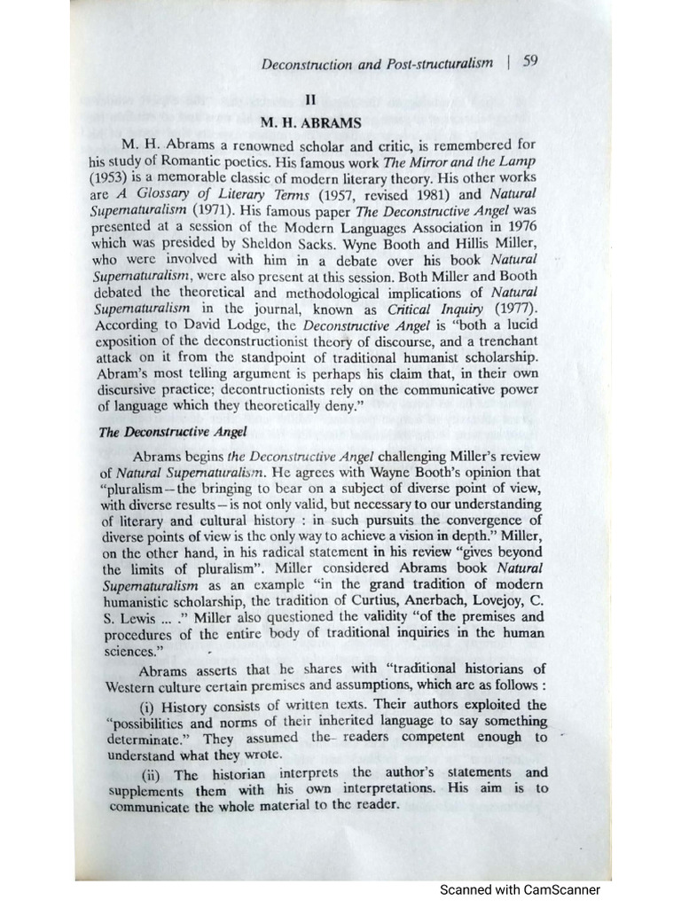 M.A.English Semester 2 (M.H.Abrams' Views On Language) | PDF