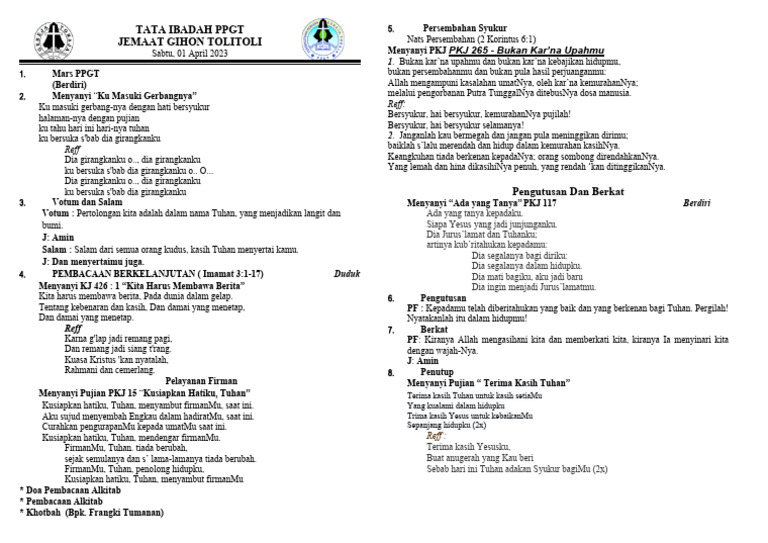 Tata Ibdah PPGT 1 APRIL 2023 | PDF