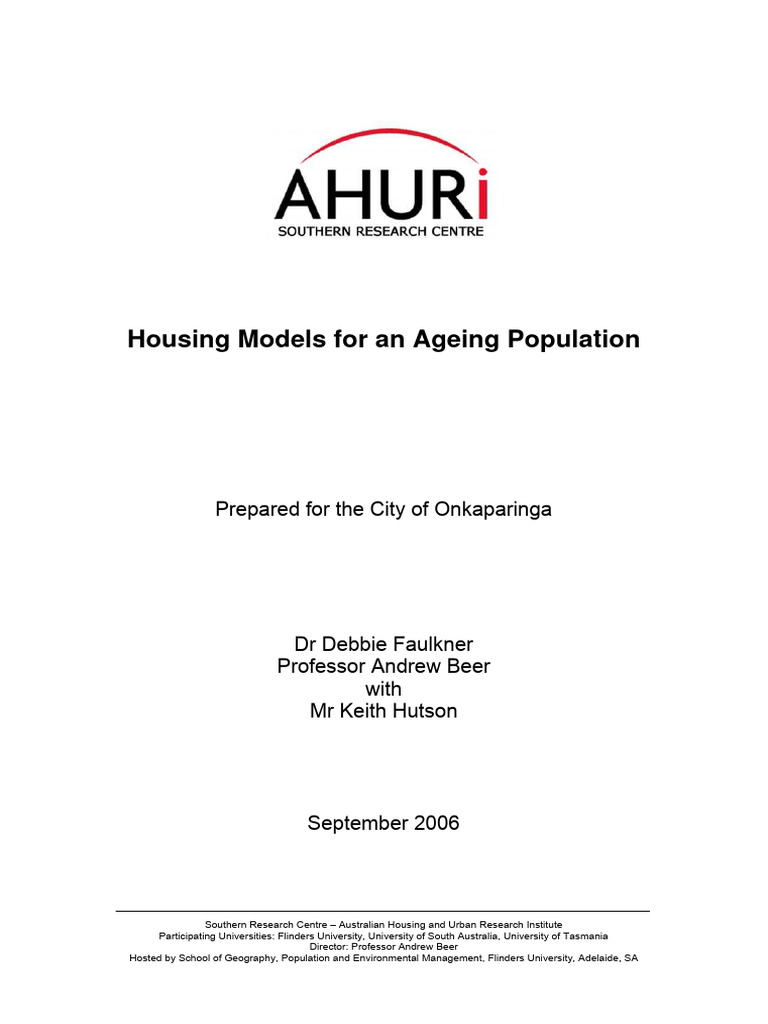 Housing Models For An Ageing Population | PDF | Cost Of Living | Baby ...