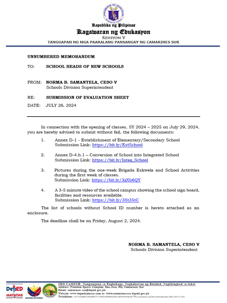 Unnumbered Memorandum July 26 2024 | PDF