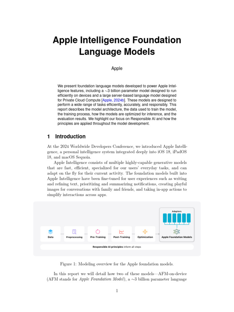 Apple LLM Foundations | PDF | Artificial Intelligence | Intelligence ...