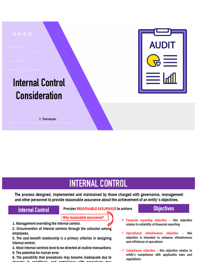 101internal Control Consideration | PDF | Internal Control | Audit