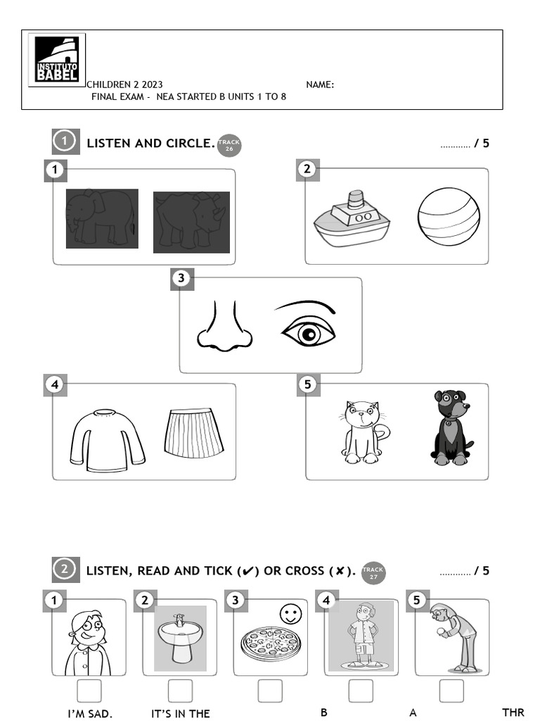 Final Exam for Children 2 - 2023 | PDF