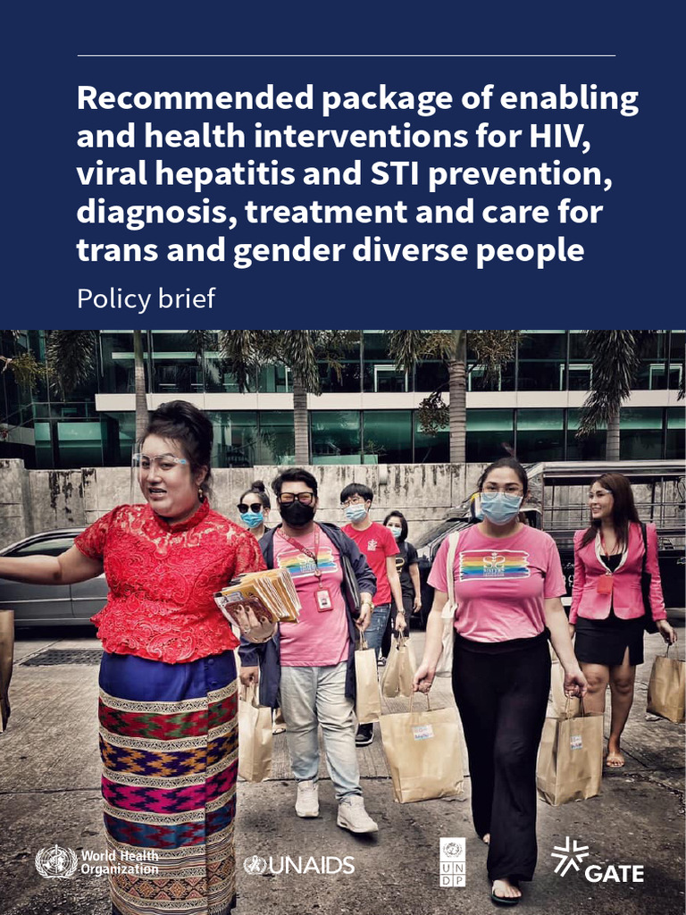 WHO Recommended Package of Interventions For Trans & Gender Diverse ...