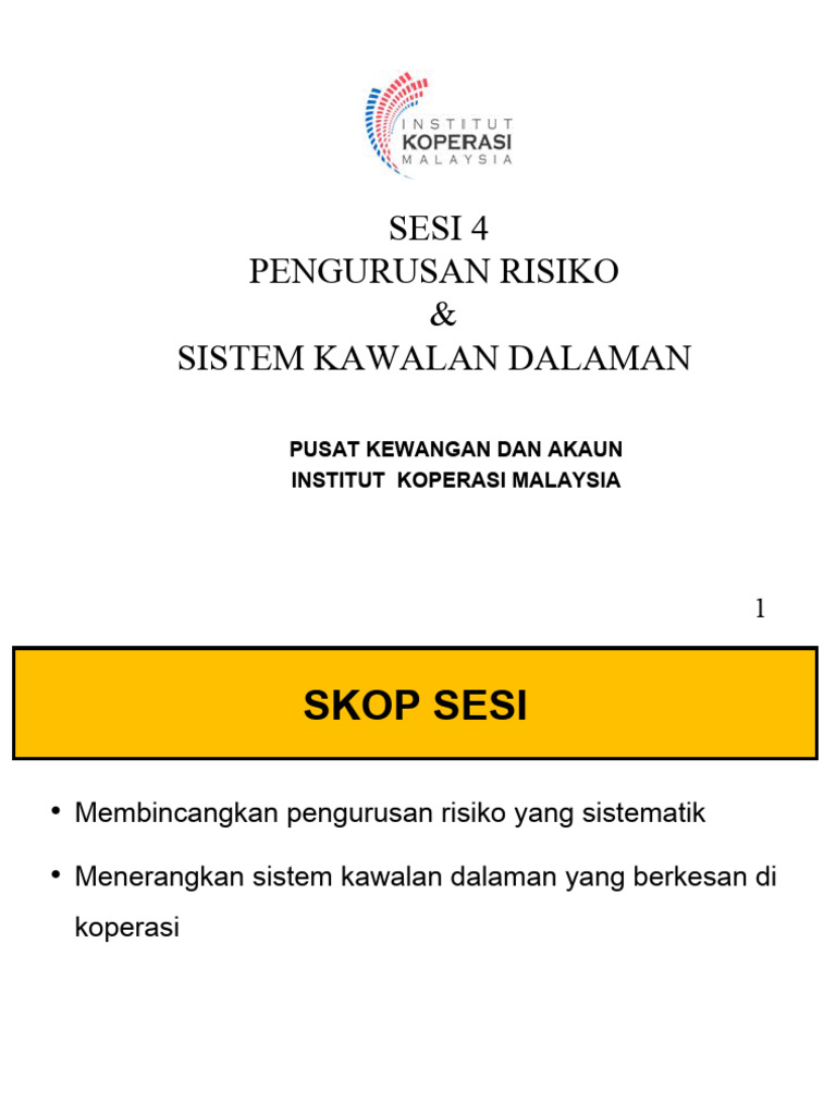 Sesi 4 - Pengurusan Risiko & SKD | PDF