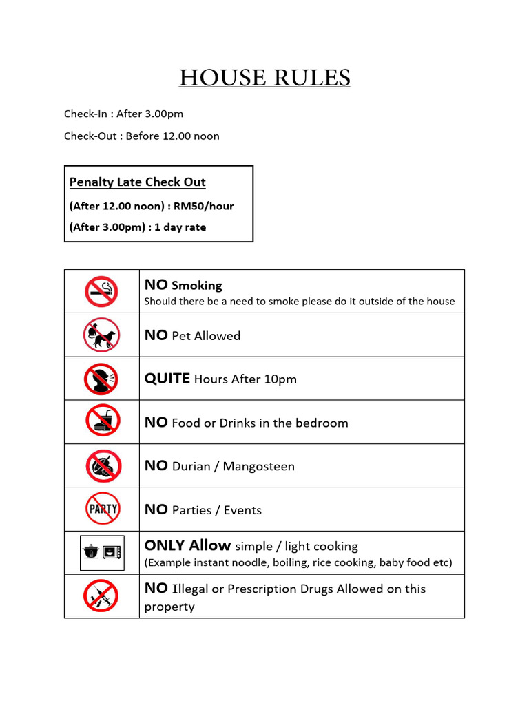 House Rules | PDF | Lifestyle