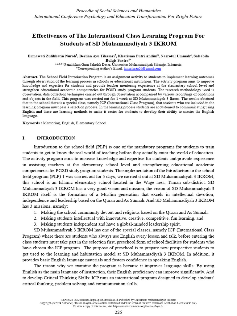 551-Article Text-1857-1-10-20240723 | PDF | Learning | Creative Commons License