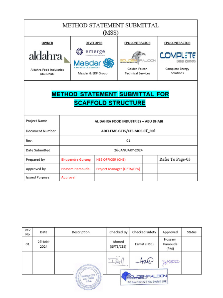 Adfi-Eme-Gfts Ces-Mos-07 - R01 - Scaffold Structure | PDF